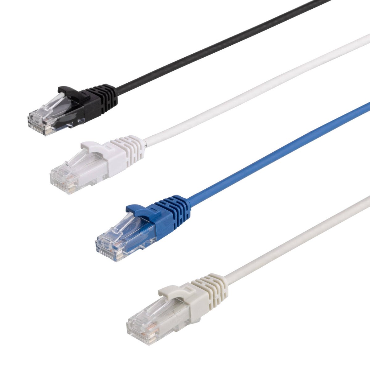 Antsig 15cm Ultra Thin CAT6A RJ45 Ethernet Cable - 12 Pack - Bunnings ...