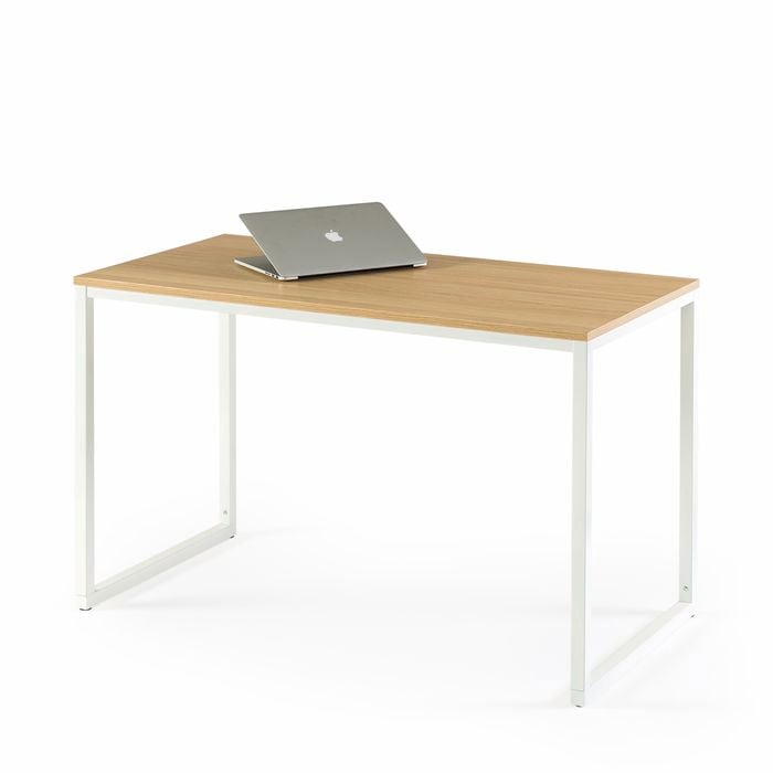 Zinus Computer Desk Home Office Table Study Desks Wooden - White 140cm ...