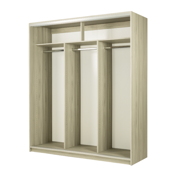 Bedford 3 Door Sliding Robe Frame 1717mm - Light Ash - Bunnings Australia