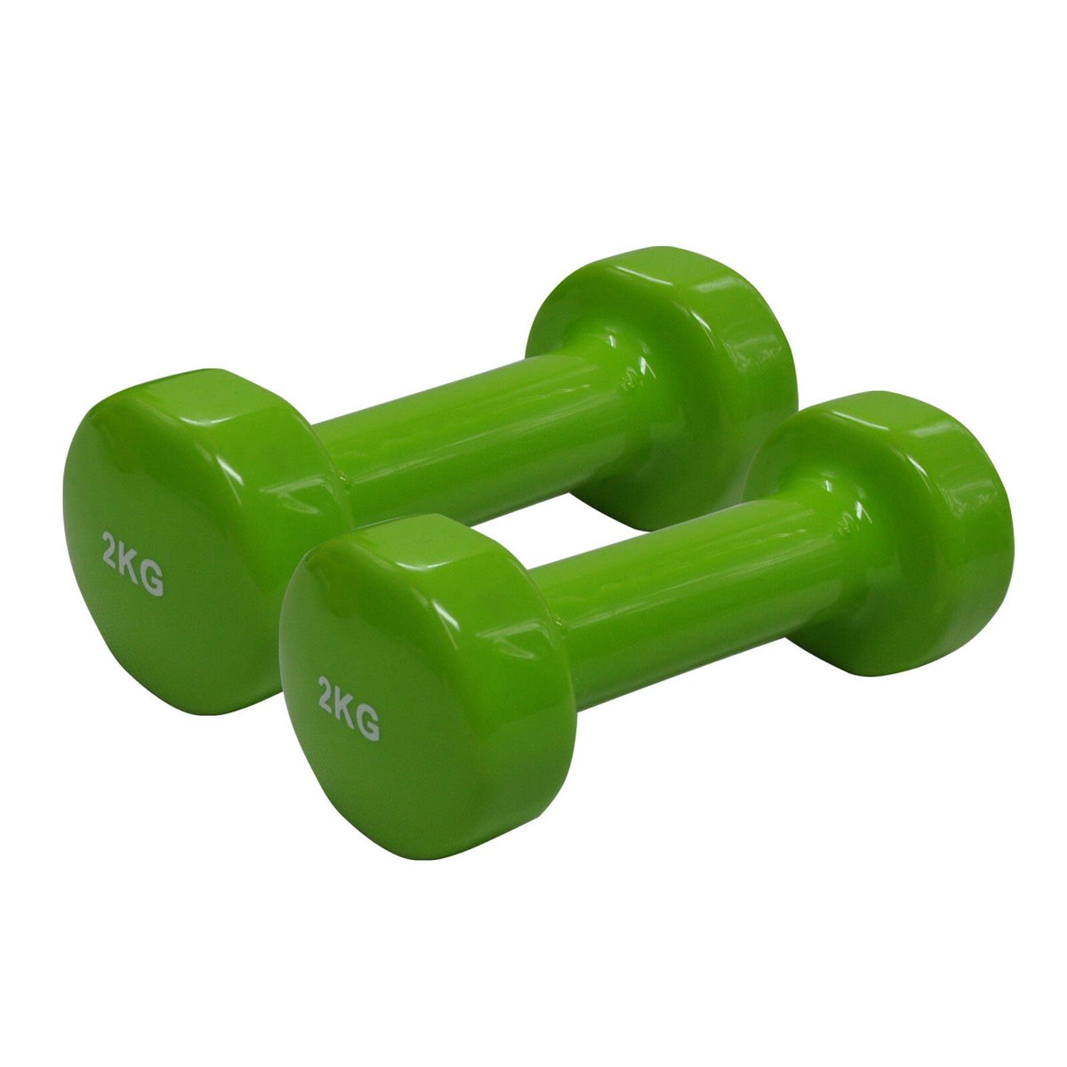 2 Pack of 2kg Vinyl Cast Iron Dumbbell Hand Weight - Total 4kg ...