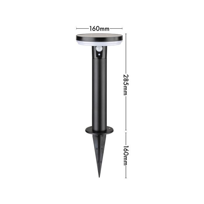 Arlec 28cm 400L Premium Solar LED Post Light with Motion Sensor ...