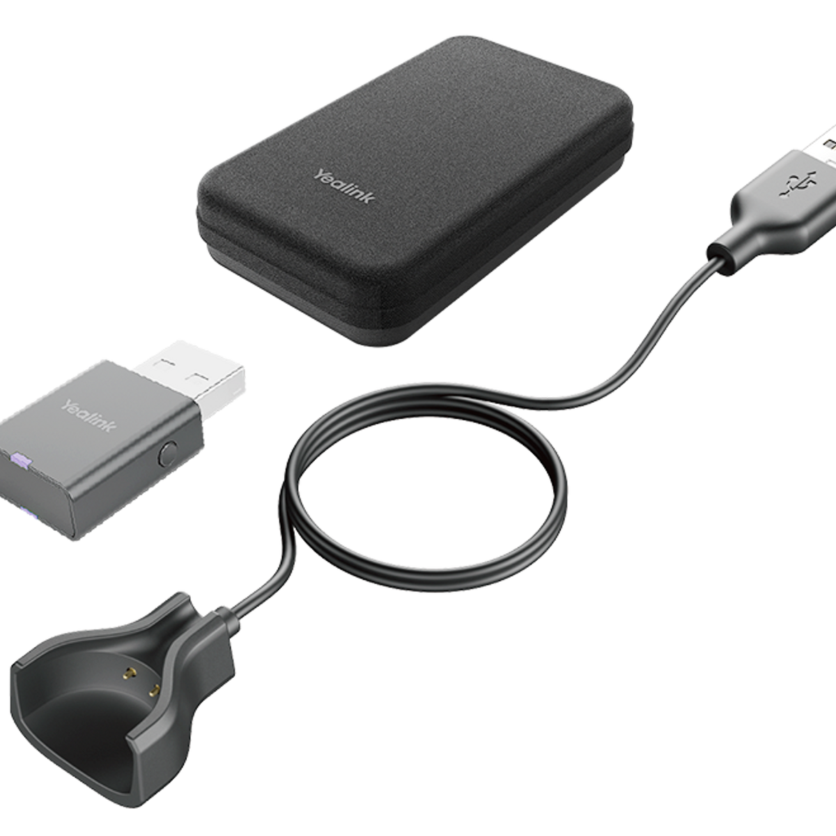 Yealink Portable Accessory Kit For Wh63/67, Carry Case, Charging Cable ...