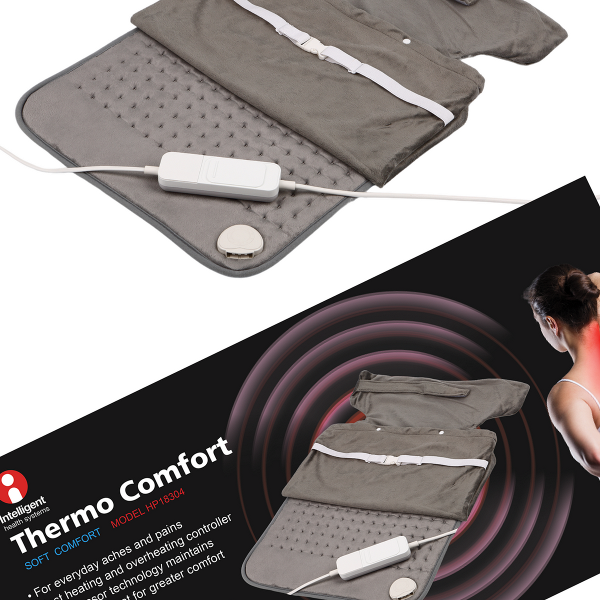 Large Thermo Comfort HEAT PAD Electric Pain Relief Heated Heating Mat w ...