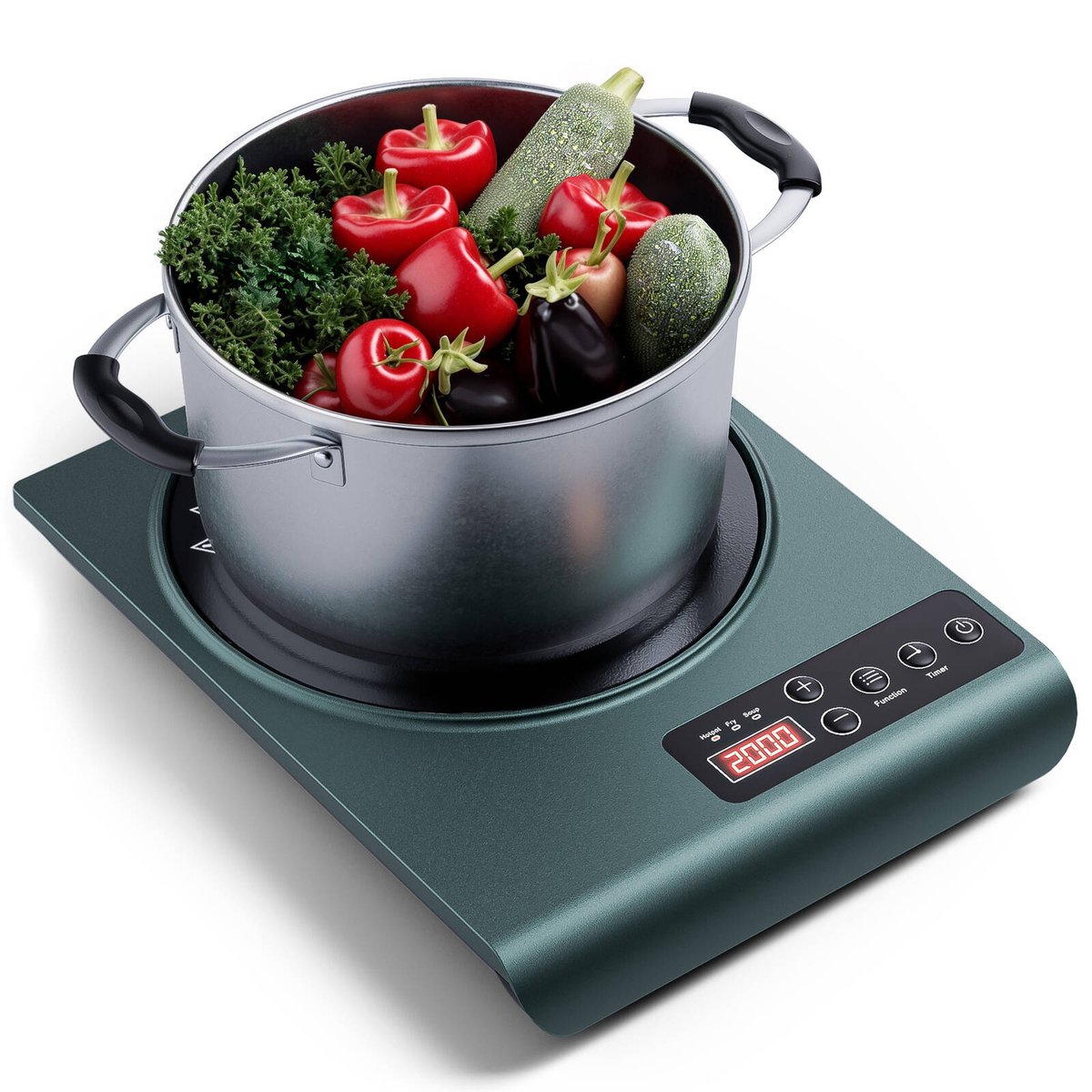 Advwin 2000W Induction Cooktop Stove, Powerful Electric Induction ...
