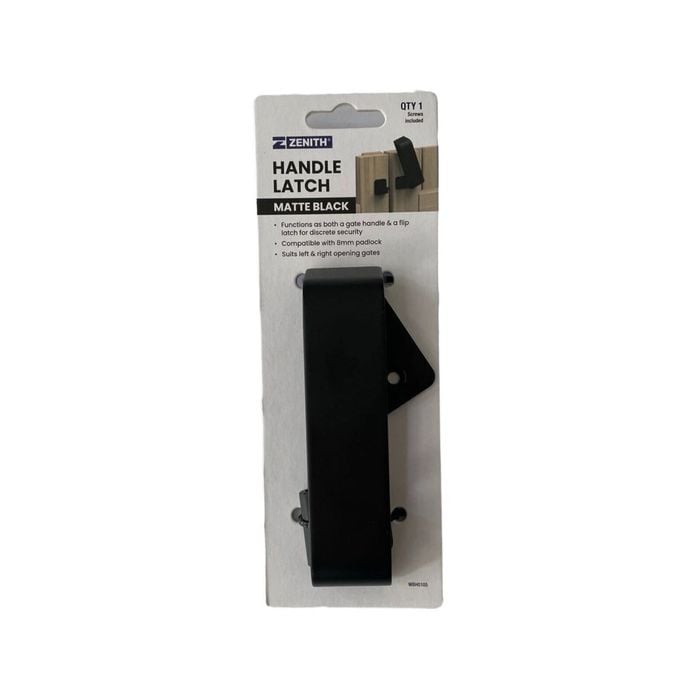 Zenith Handle Latch Matte Black - Bunnings Australia