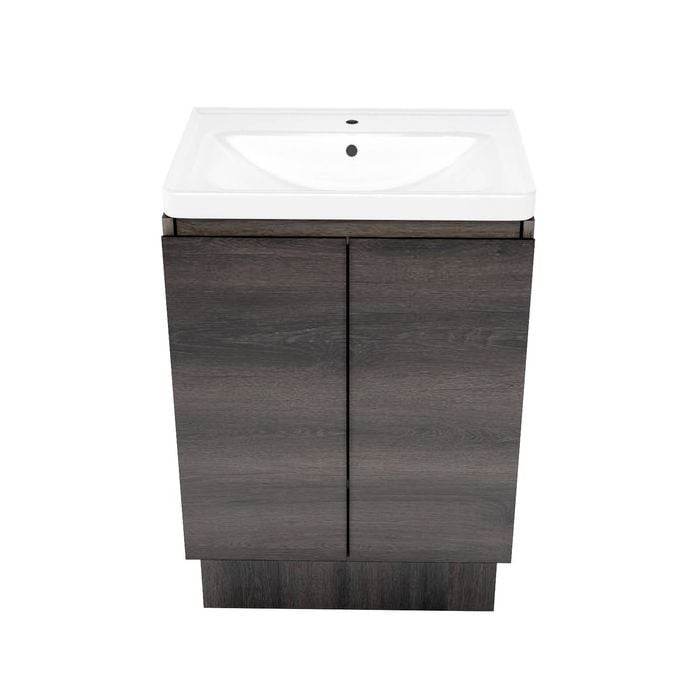 Forme 600mm Dark Choc Mont Albert Wall Hung Vanity With Polymarble Top ...