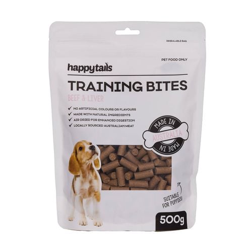 Happy Tails 500g Beef n' Liver Puppy Training Bites - Bunnings Australia