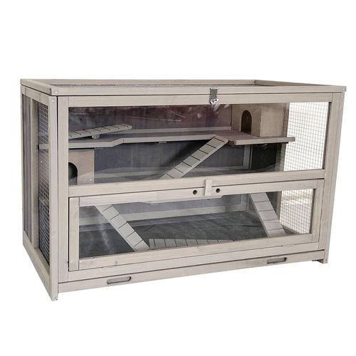 3 Tier Hamster Mice Cage Habitat with Hideout Seesaws Mice Cage ...