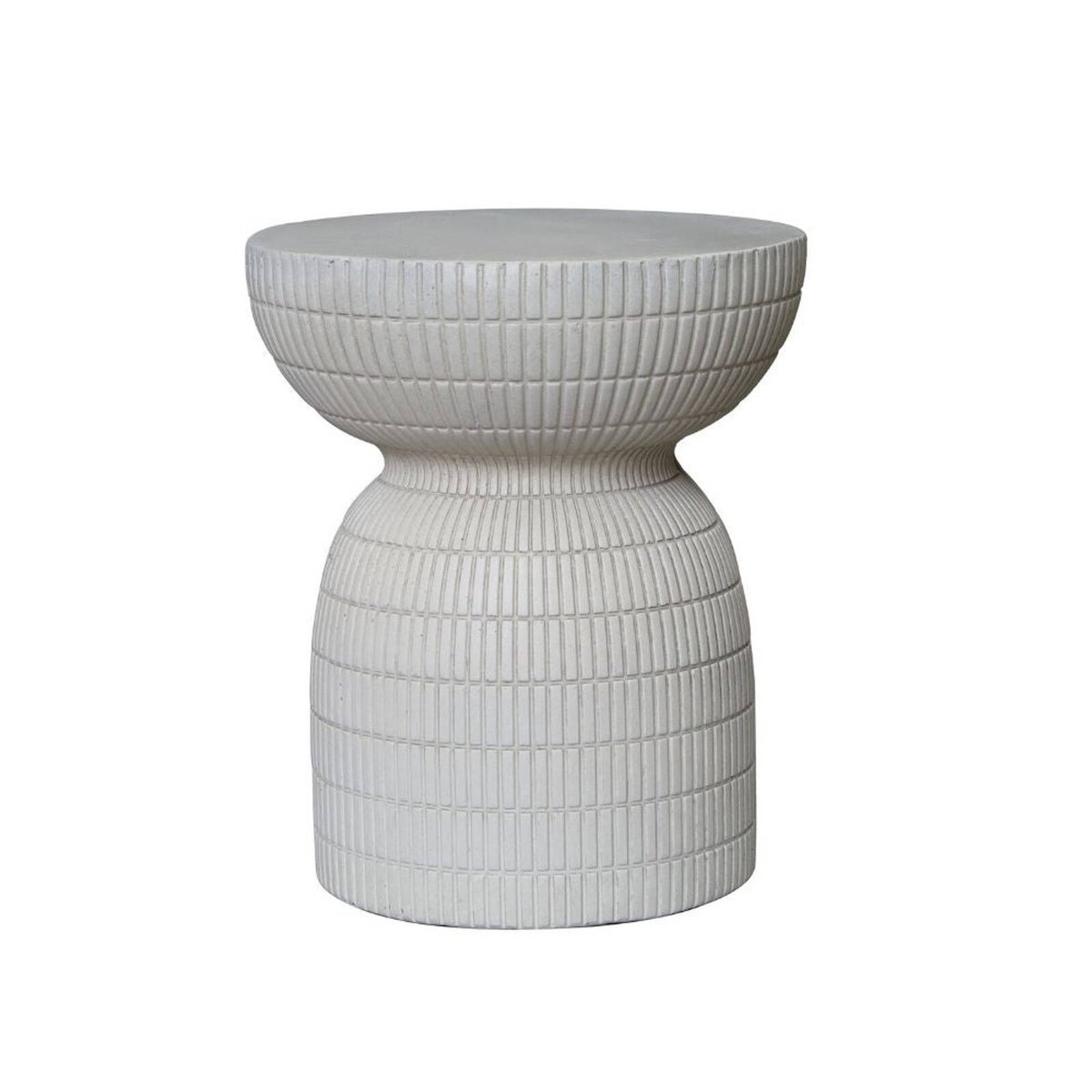 Modern Furniture ROCCO 44cm Indoor & Outdoor Side Table Stool - White ...