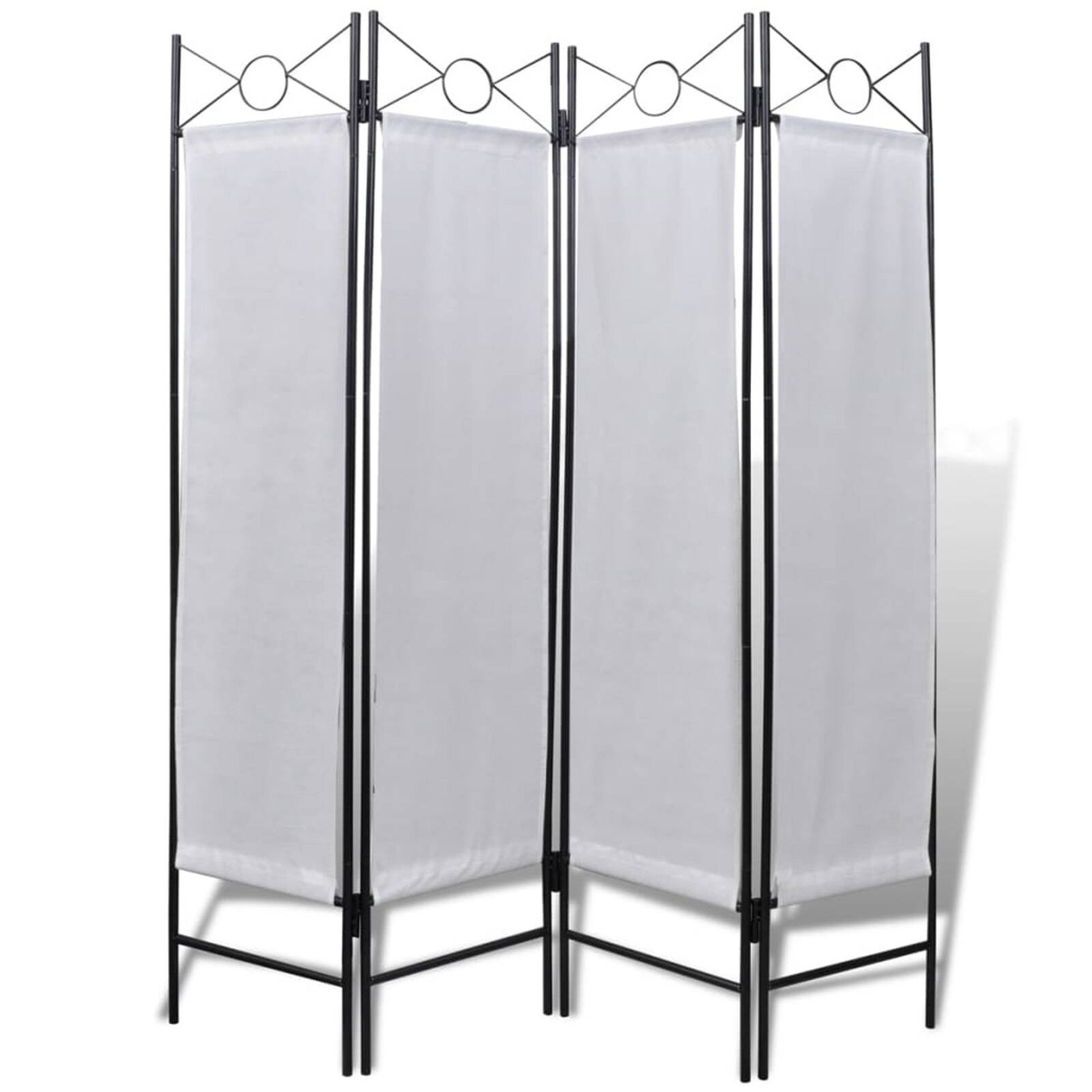 vidaXL 4 Panel Room Divider Window 160x180cm Privacy Folding Blockout ...