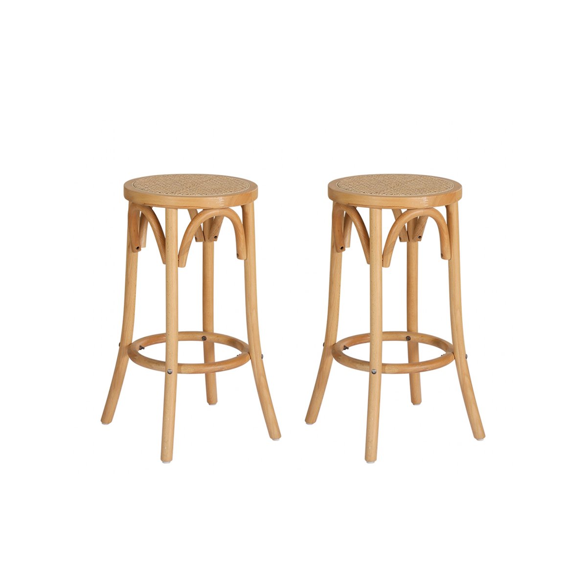 A Set of 2 Artiss Bar Stools Wooden Bunnings Australia