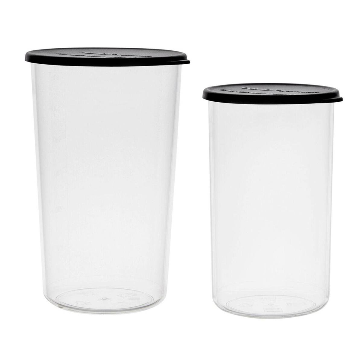 2pc Bamix Plastic Beakers Kitchen Jug w/ Lid - Clear - Bunnings Australia