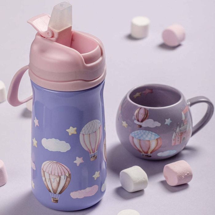 Ashdene Up In The Sky 370ml/18cm Stainless Steel Drink Bottle - Purple - Bunnings Australia