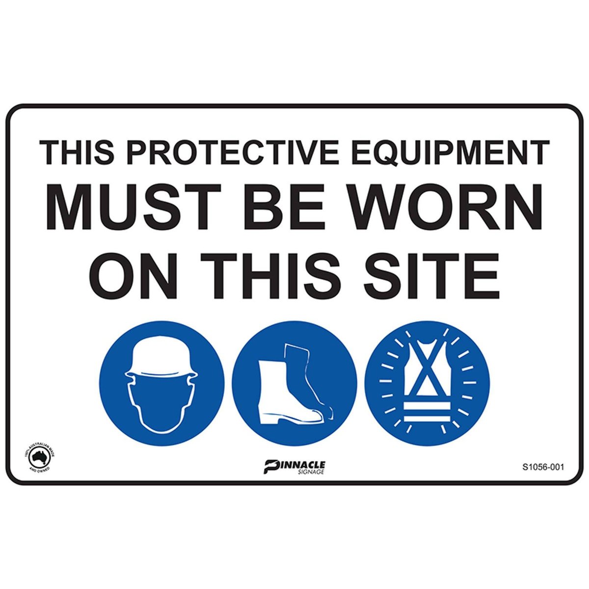 Pinnacle 800 x 600mm Metal Hardhat / Footwear / Hi-Vis Combination ...