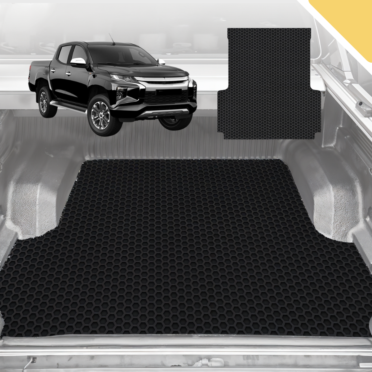 6D Pro Ute Tub Mat for All-new Mitsubishi Triton Double Cab (LC/MV) 2024-Current (With Spray On ...
