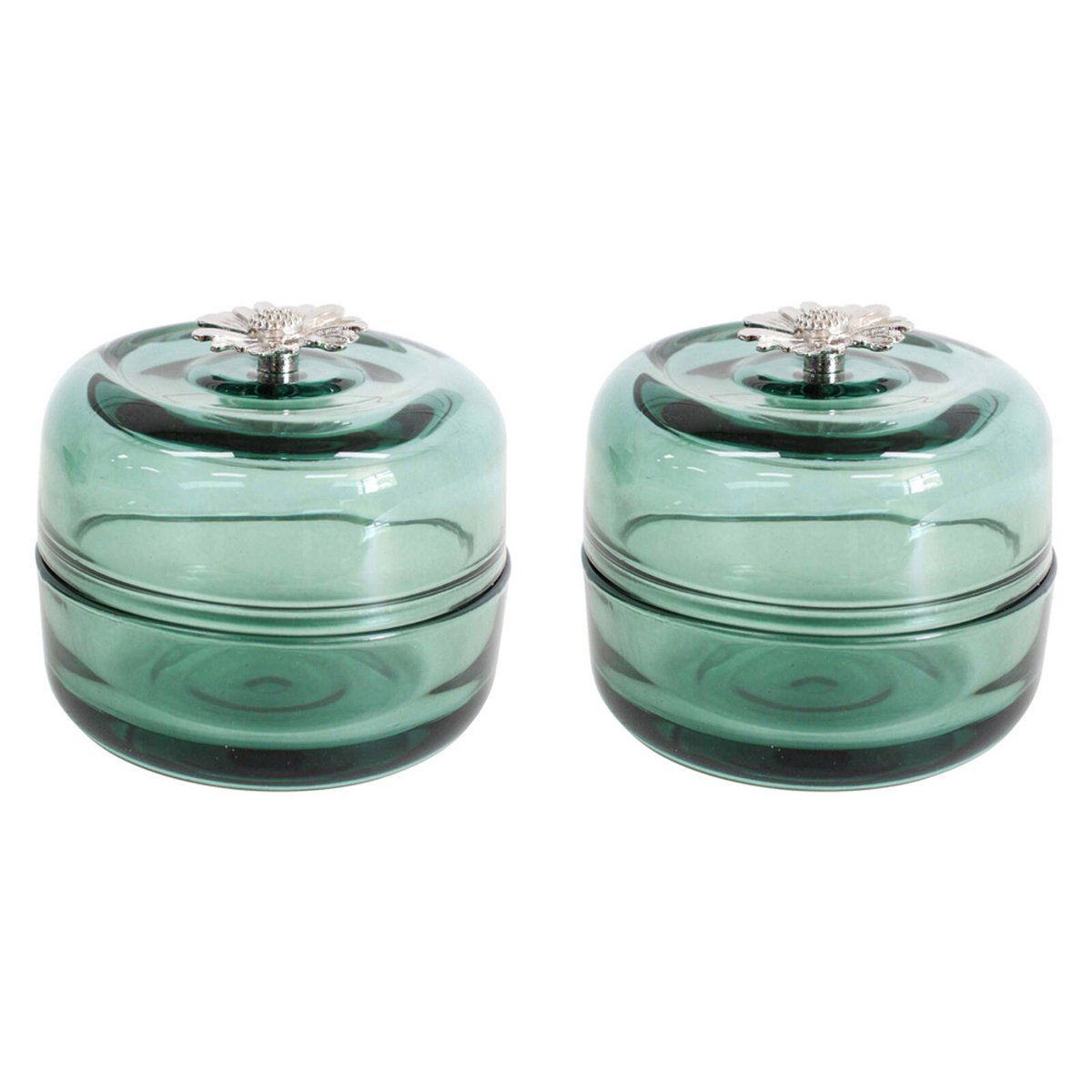 2PK LVD Glass Trinket Box Storage Decor Round 9.5cm - Wilde Jungle ...