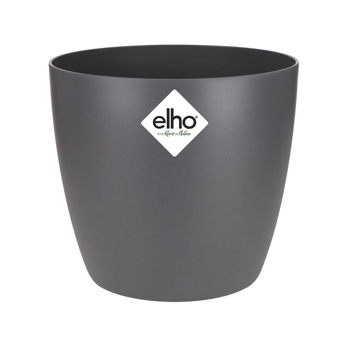 Elho 10.2cm Anthracite Brussels Indoor Plant Pot - Bunnings Australia