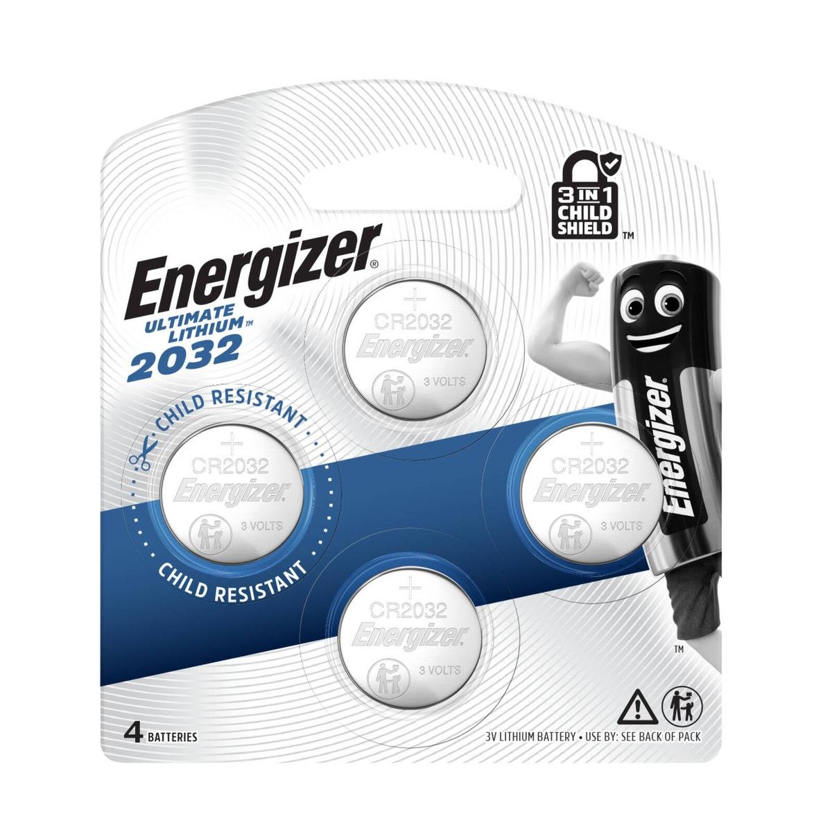 Energizer 2032 Ultimate Lithium Coin Battery - 4 Pack - Bunnings Australia