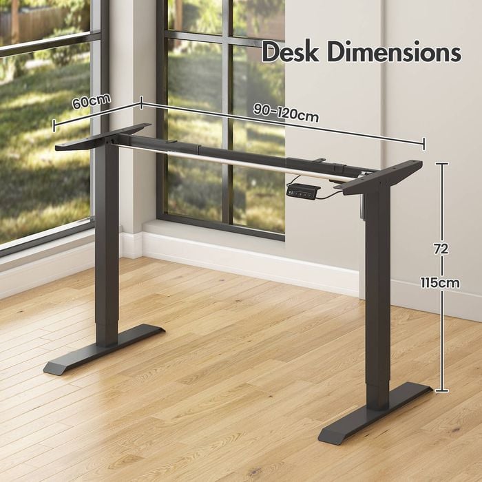 Advwin Standing Desk Frame Electric Height Adjustable Sit Stand Desk ...