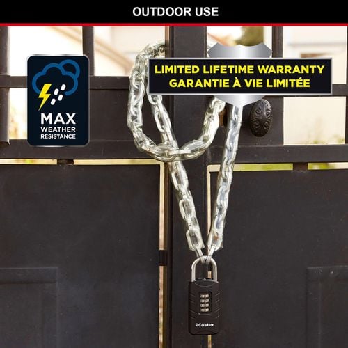 Master Lock 48mm Combination & Key Padlock - Bunnings Australia