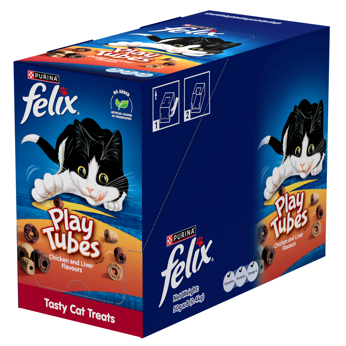 Felix 50g Chicken and Liver Treat Tubes - 8 Pack - Bunnings Australia