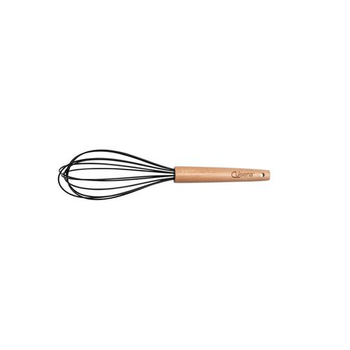 Cuisena 26cm Beech Wood Silicone Whisk Kitchen Utensil - Black ...