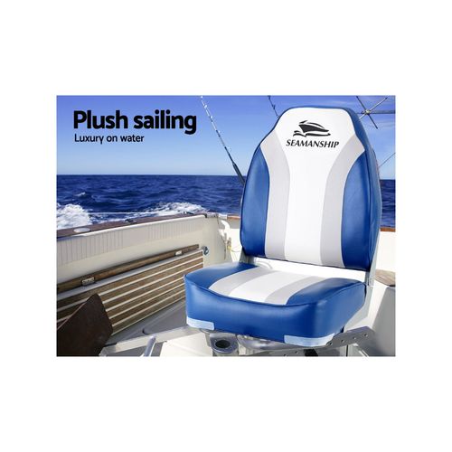Seamanship 2X Folding Boat Seats Seat Marine Seating Set All Weather ...