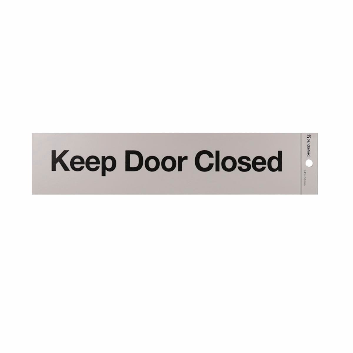 Sandleford 245 x 58mm Keep Door Closed Self Adhesive Sign - Bunnings ...