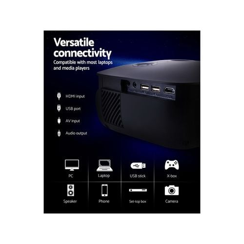 Devanti Mini Video Projector Wifi USB HDMI Portable HD 1080P Home ...