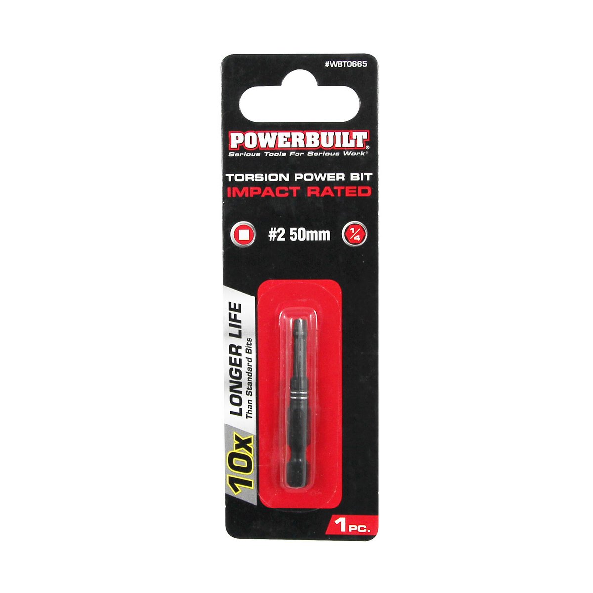 Powerbuilt 1/4 50mm Robertson Power Bit - Bunnings New Zealand