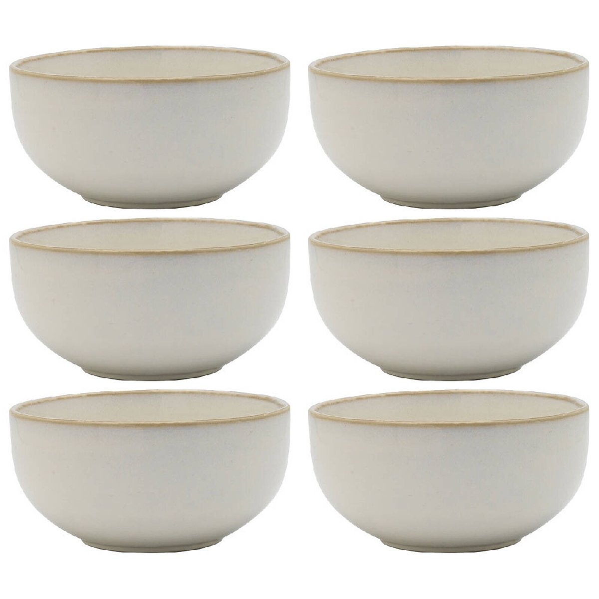 6PK Ecology Stoneware Dinnerware Element Noodle Bowl 14cm Blanc ...
