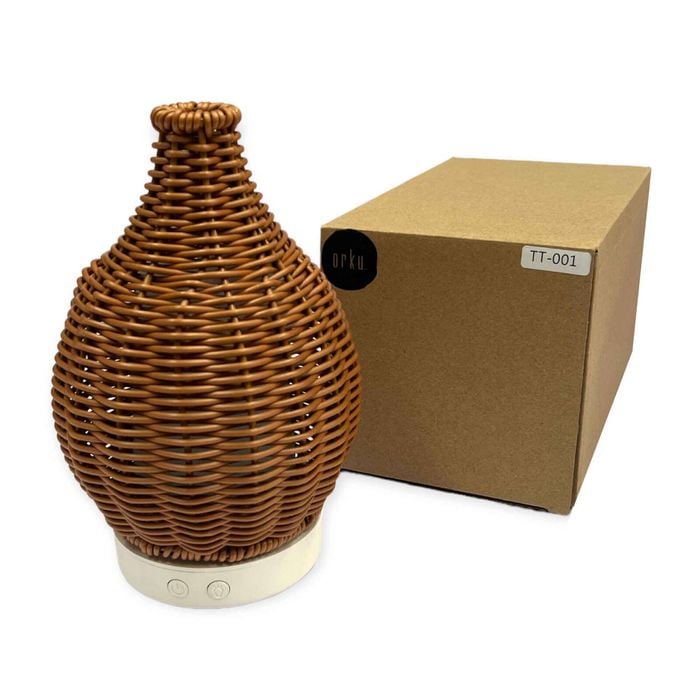 Essential Oil Aroma Diffuser And Remote - 100ml Rattan Woven Mist - Bunnings Australia