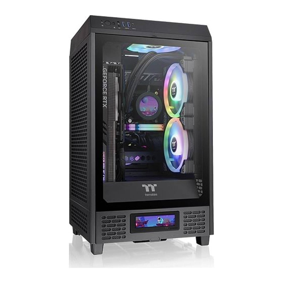 Thermaltake The Tower 200 Tempered Glass Mini-ITX Case Black Edition ...