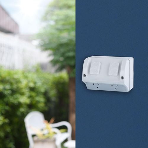 DETA Double Weatherproof Power Point - 4 Pack - Bunnings Australia