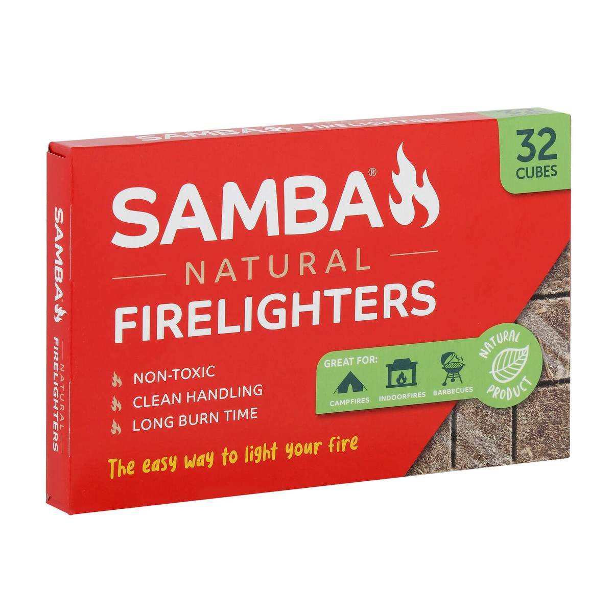 Samba Natural Firelighters - 32 Pack - Bunnings Australia