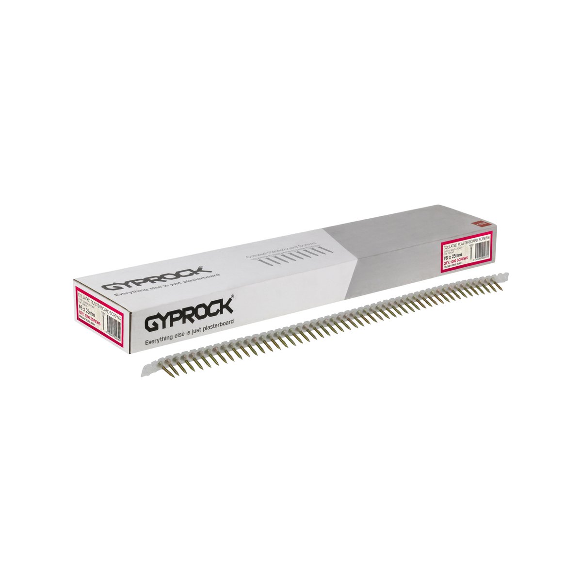 CSR Gyprock 25mm Needle Point Fine Collated Screw - 1000 Pack - Bunnings Australia