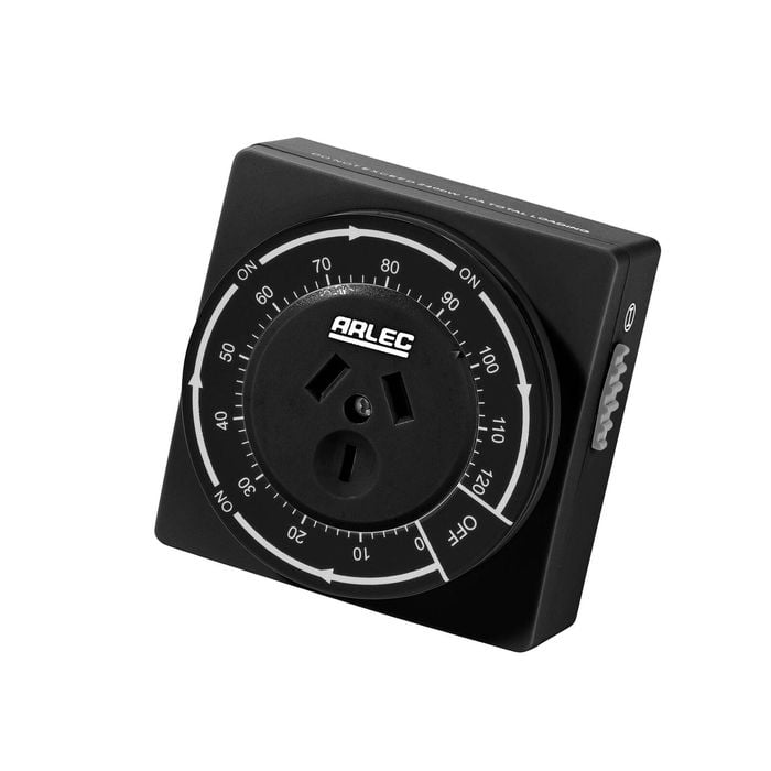 Arlec Black 2 Hour Compact Countdown Timer - Bunnings New Zealand