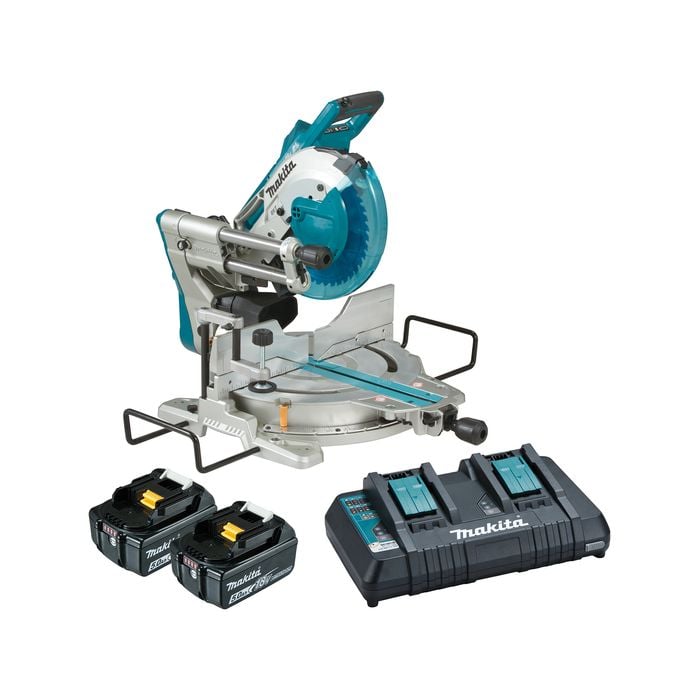Makita 18V x 2 Mobile Brushless AWS* 260mm 10-1/4" Slide Compound Saw ...