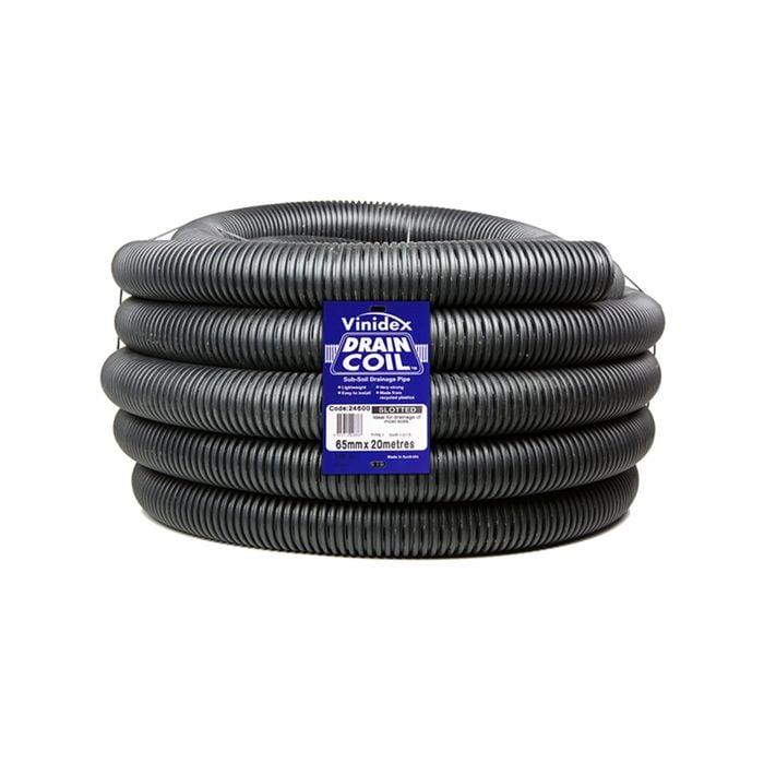 Vinidex 65mm x 20m Slotted Draincoil - Bunnings Australia