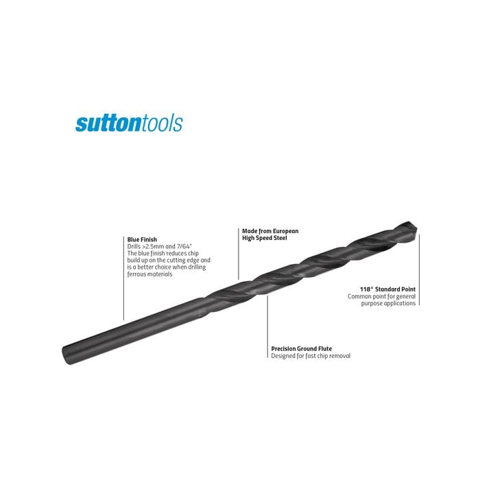 Sutton Tools 8.0mm Long Series Jobber Drill Bit Bunnings Australia
