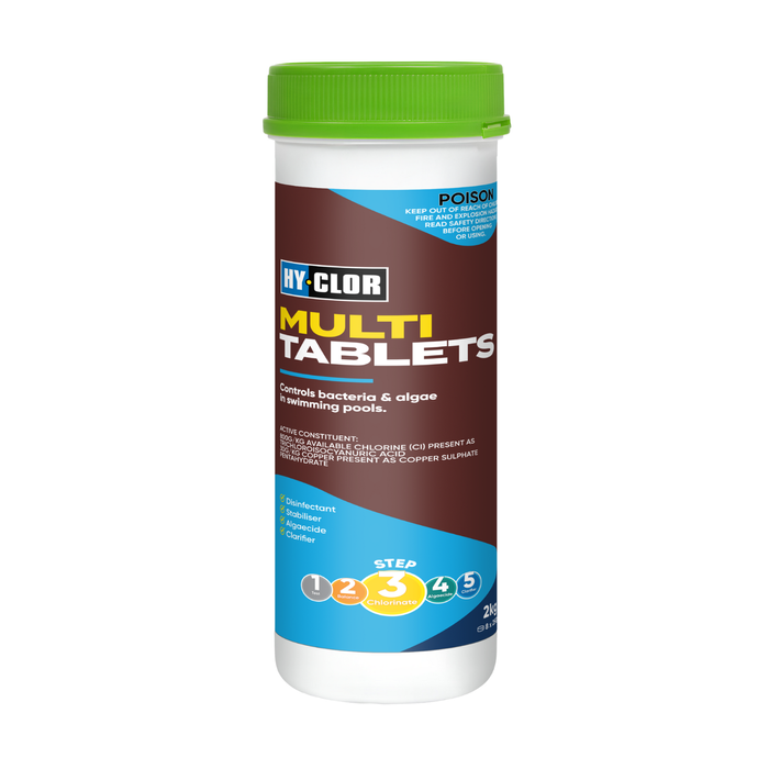 Hy-Clor 2kg Multi Swimming Pool Tablets - Bunnings Australia