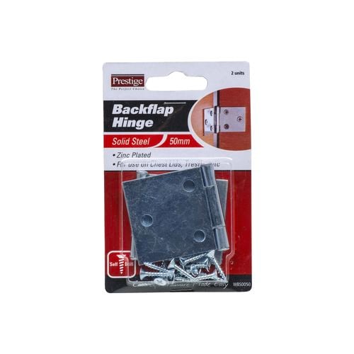 Prestige 50mm Zinc Plated Backflap Hinge - 2 Pack - Bunnings Australia