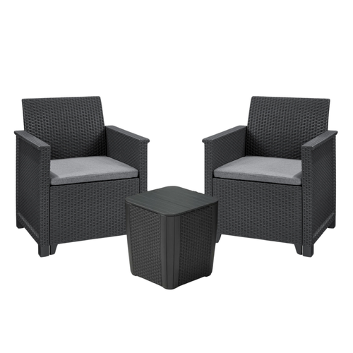 Keter Emma Balcony with Luzon Storage Box - Bunnings Australia