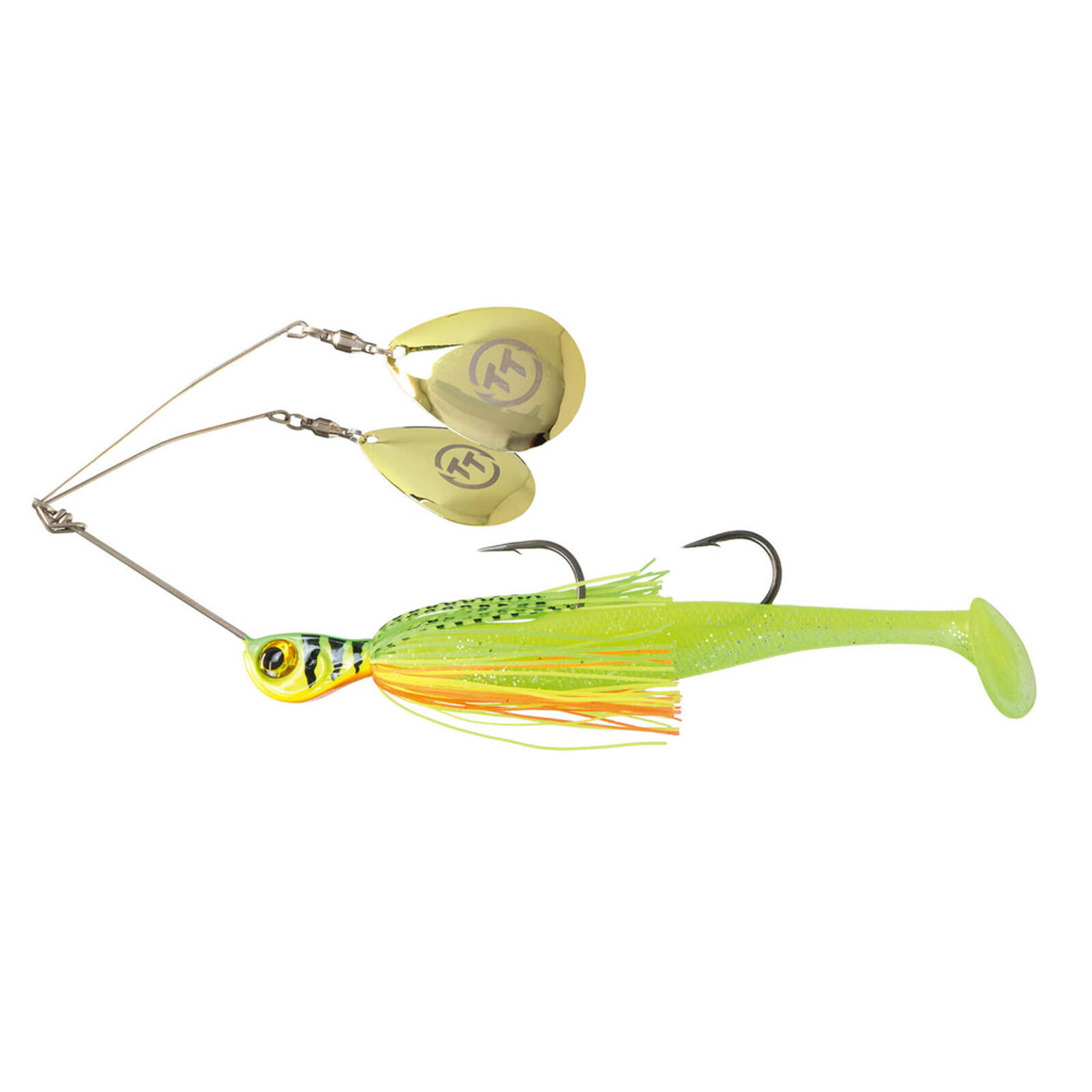 TT Lures 3/4oz Tornado+ Twin Spin Rigged Spinnerbait Lure - FIRETIGER ...
