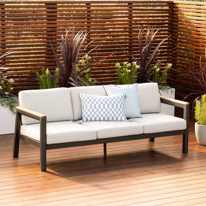 Mimosa Rhone 3 Seater Aluminium Lounge - Bunnings Australia