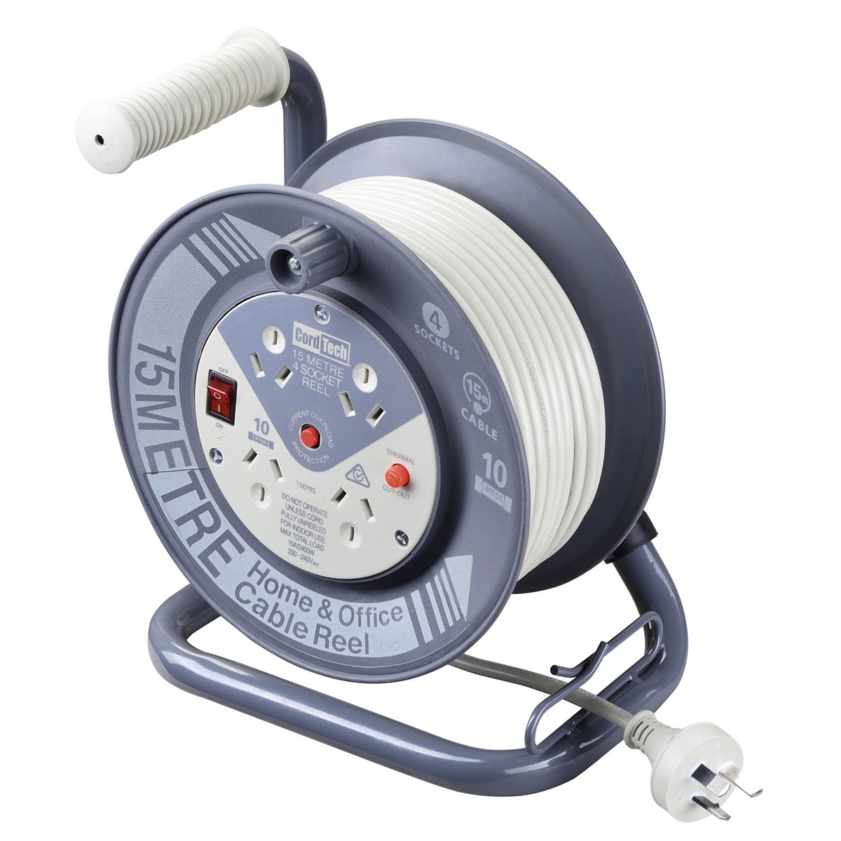 CordTech 15m Cable Reel With 4 Outlets - Bunnings New Zealand
