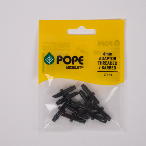 Pope 4mm Threaded / Barbed Adaptor - 10 Pack - Bunnings Australia