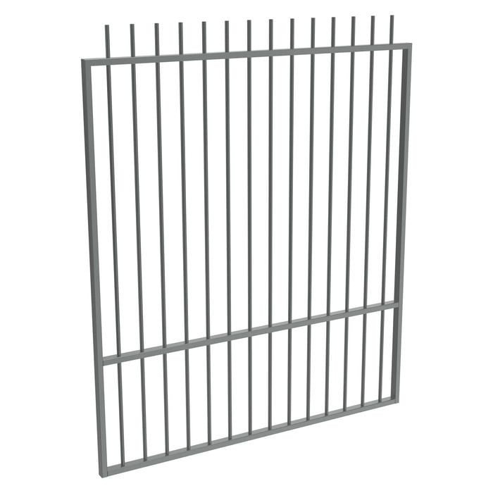 ProtectorAl 1201 - 1500 x 1800mm Monument Aluminium Picket Top Garden ...