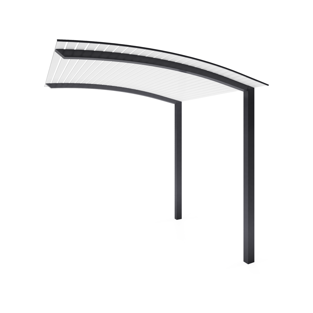 Exterior Life 5.0m Miami Curved Monument/Pearl White Pergola - Bunnings ...