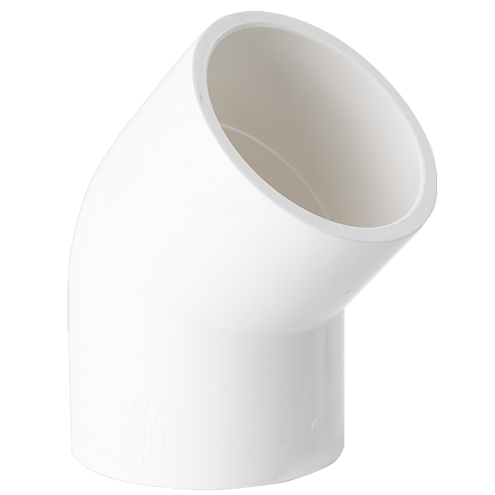 Holman 65mm 45° White PVC Elbow - Bunnings Australia